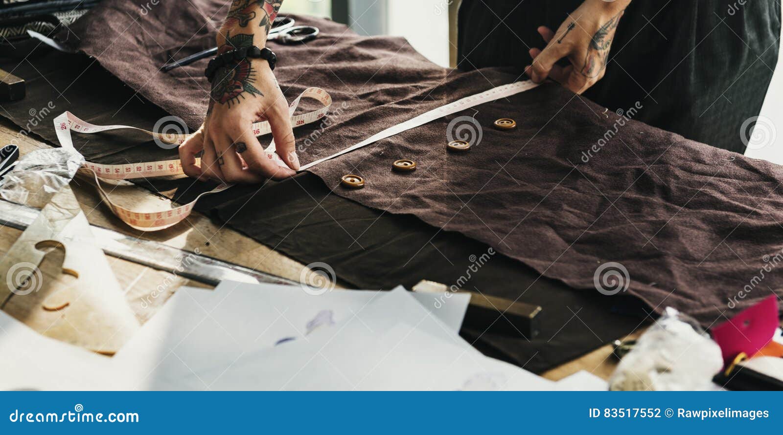 Fashion Designer Cutting Tailor Made Concept Stock Photo - Image of ...