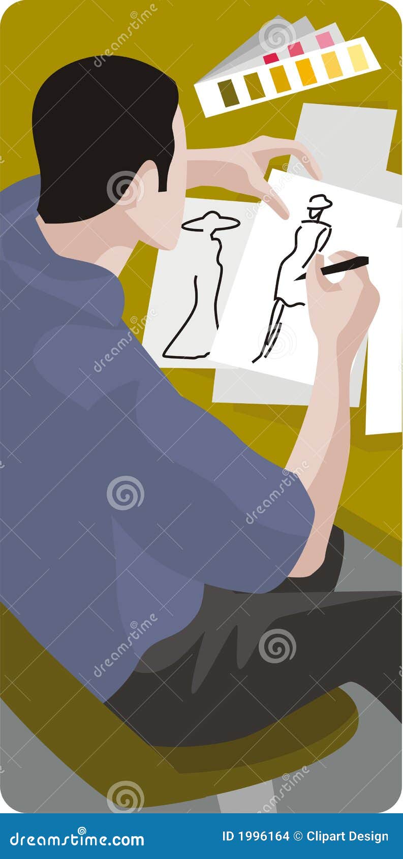 Fashion Designer Illustration Stock Vector Illustration Of Clip