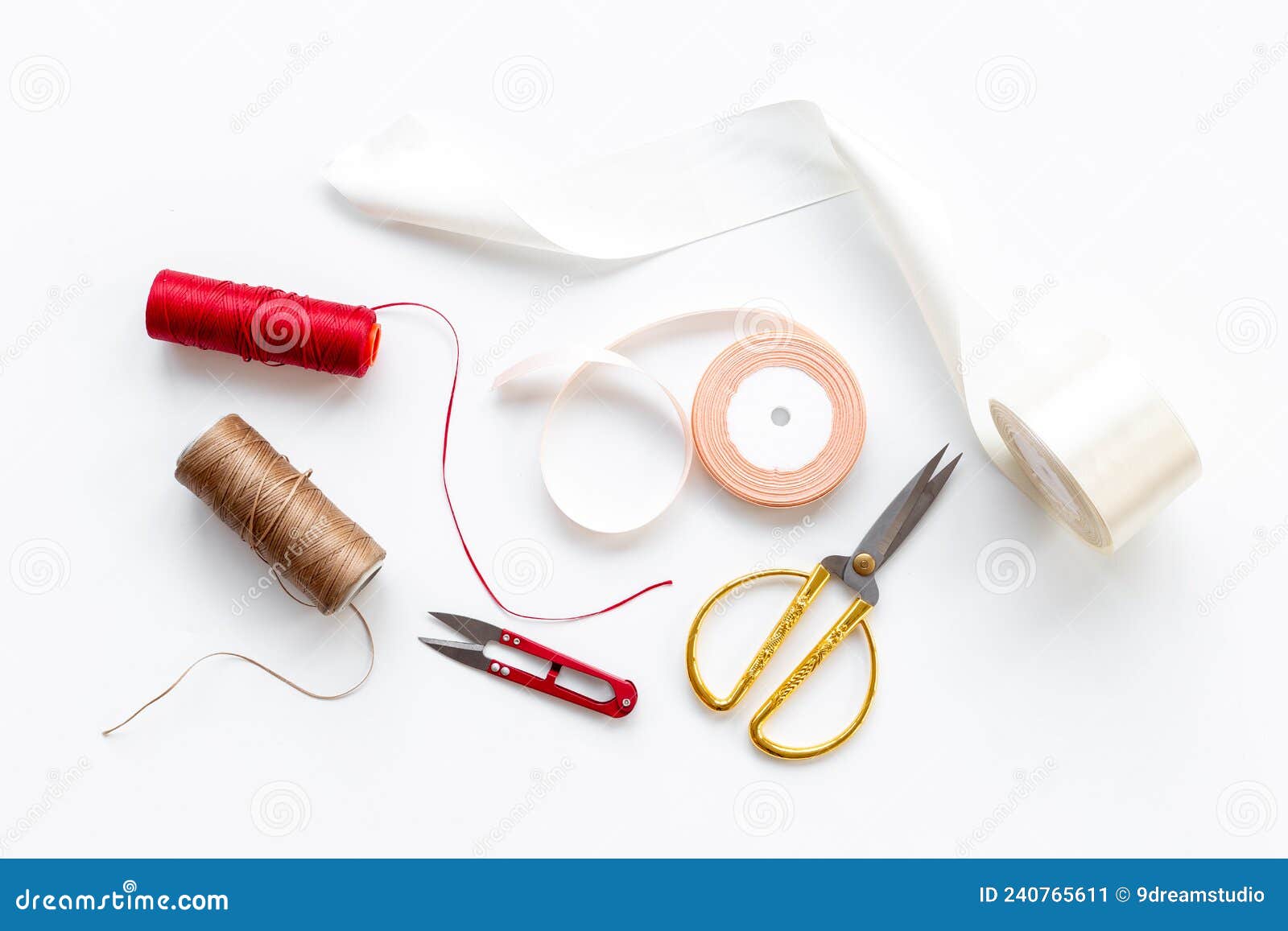 Fashion Designer or Seamstress Table with Tailor Tools Stock Image ...