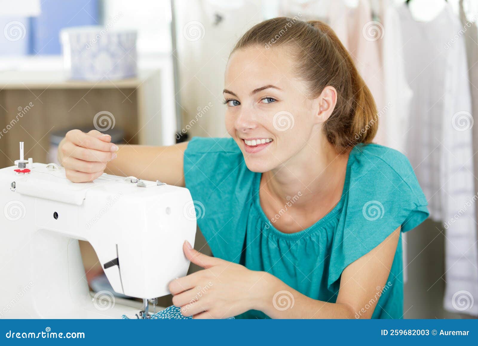 Fashion Designer with Sewing Pattern Stock Image - Image of threadball ...