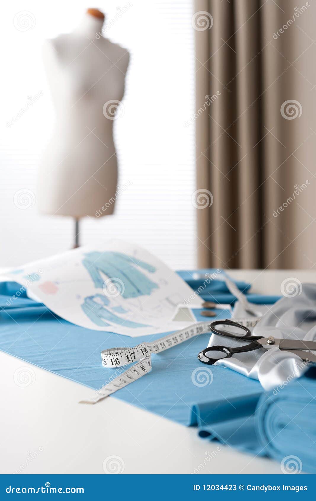 Fashion Designer Studio with Mannequin Stock Image - Image of object ...