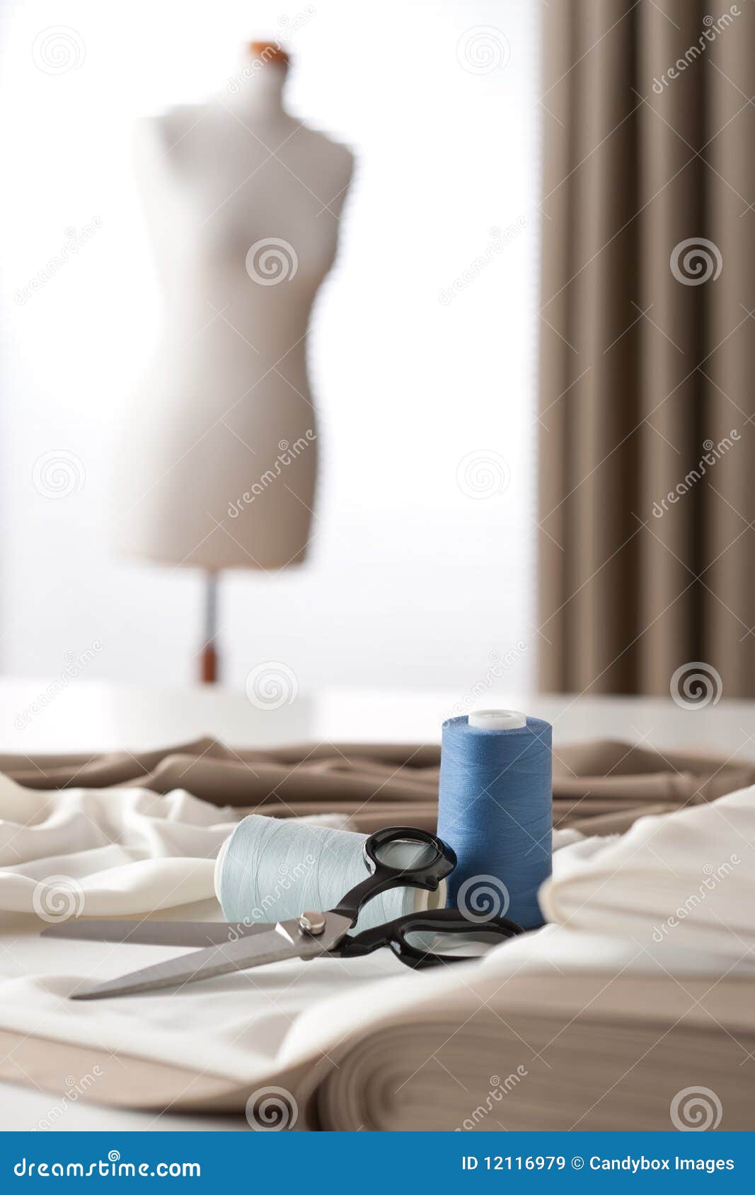 Fashion Designer Studio with Mannequin Stock Image - Image of craft ...