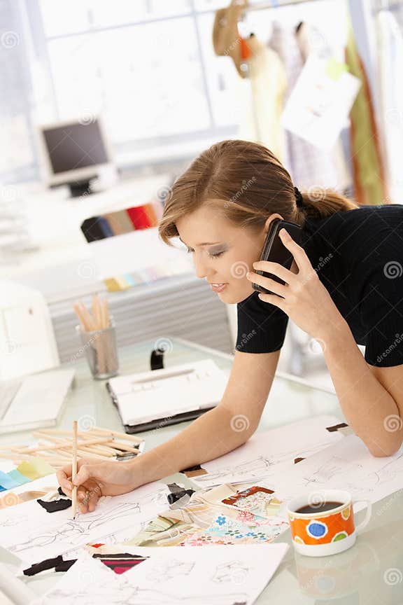 Fashion designer at work stock photo. Image of designer - 18848584