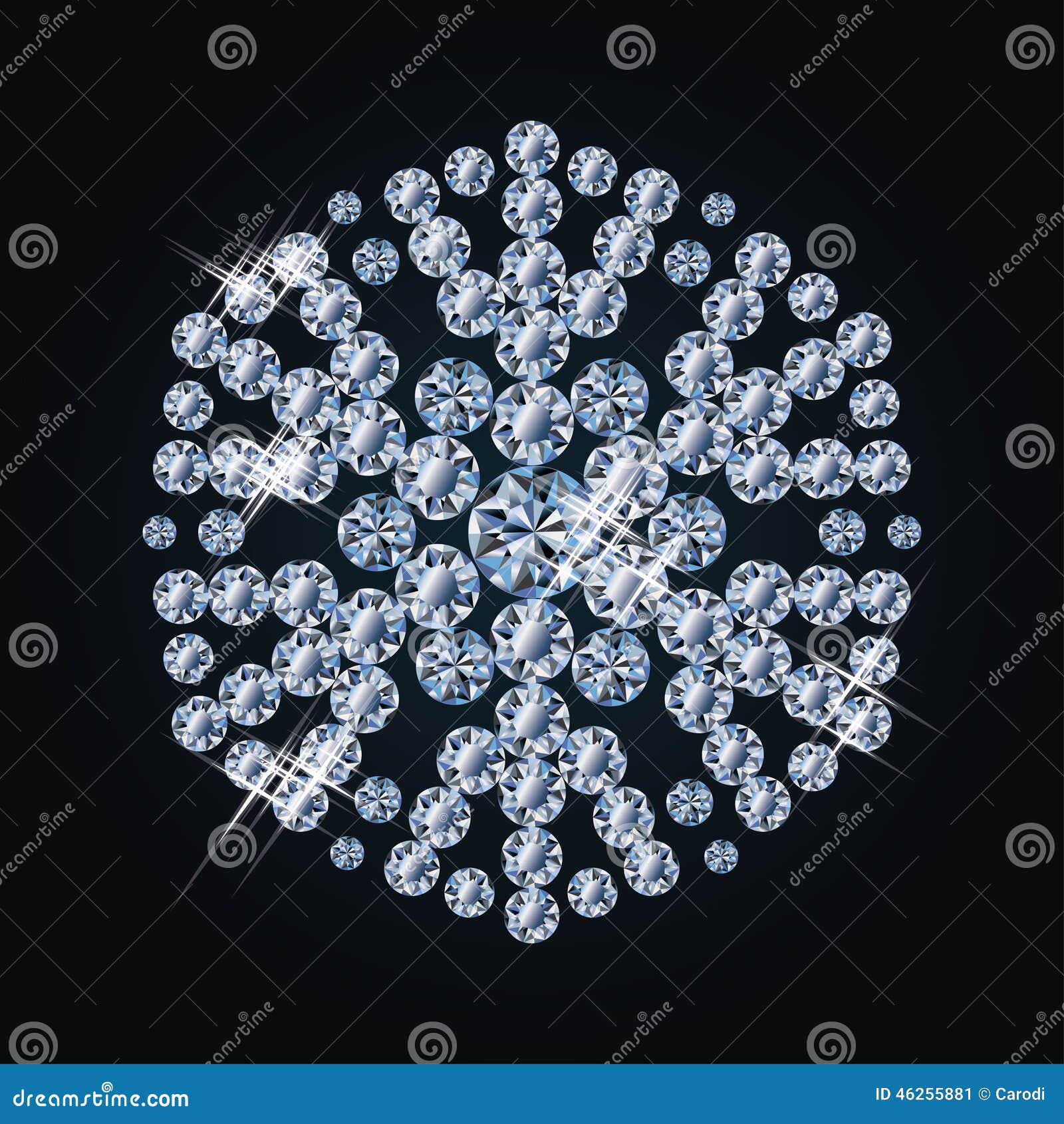 Fashion diamond snowflake stock vector. Illustration of holiday - 46255881