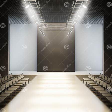 Fashion empty runway. stock illustration. Illustration of perspective ...