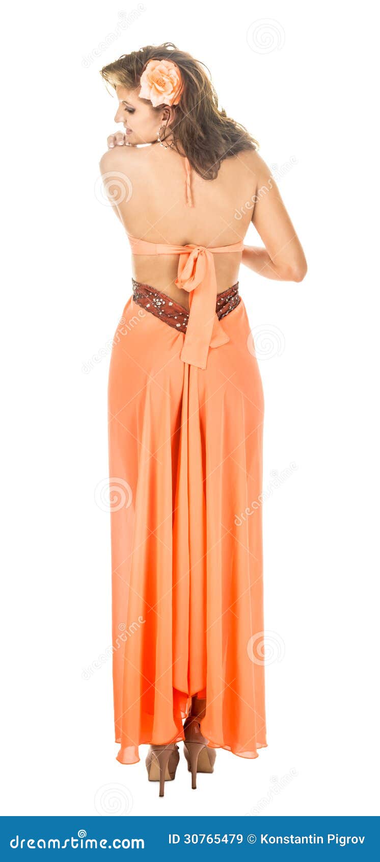 Fashion female back view stock image. Image of glamour - 30765479