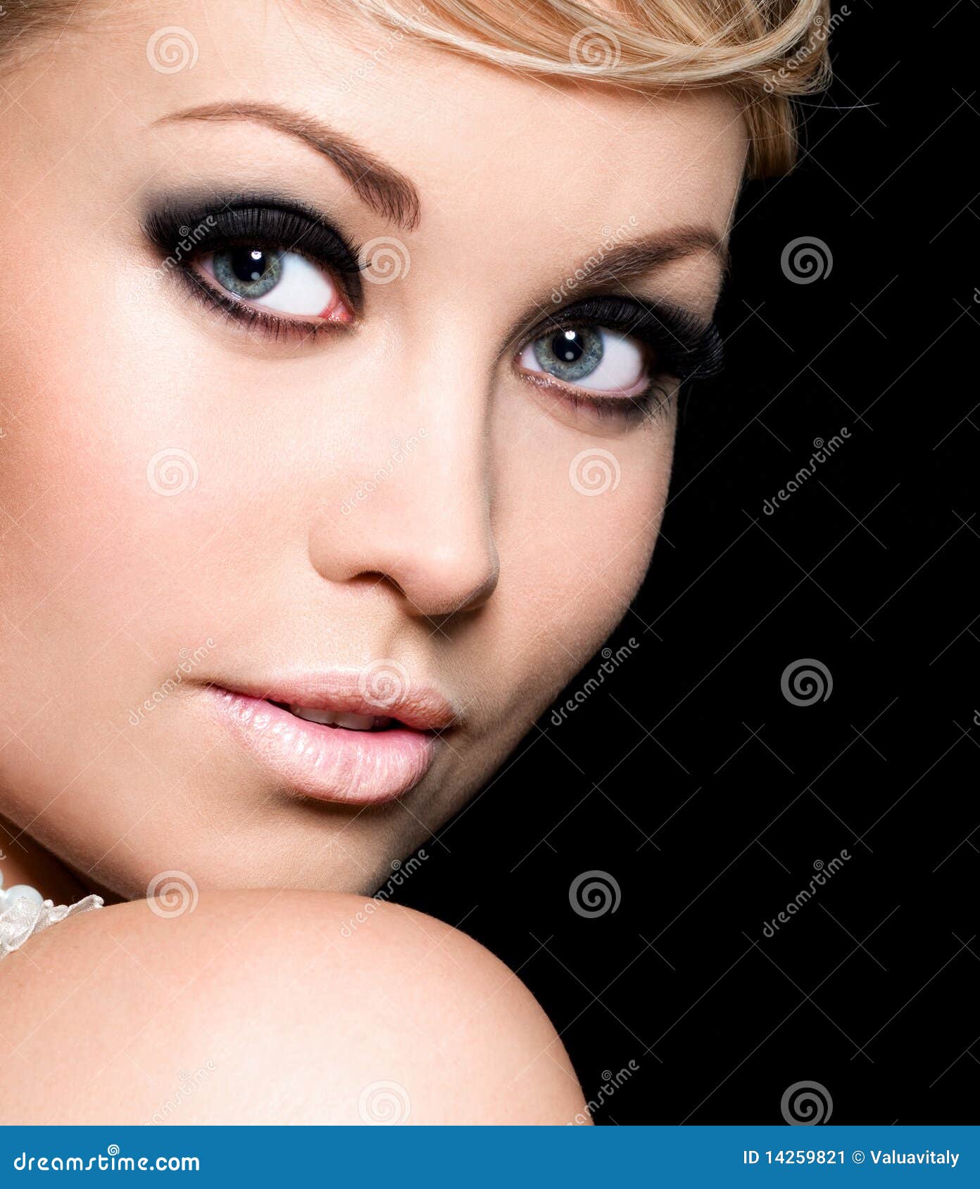 Fashion Female Make Up Stock Image Image Of Dark Attractive 14259821