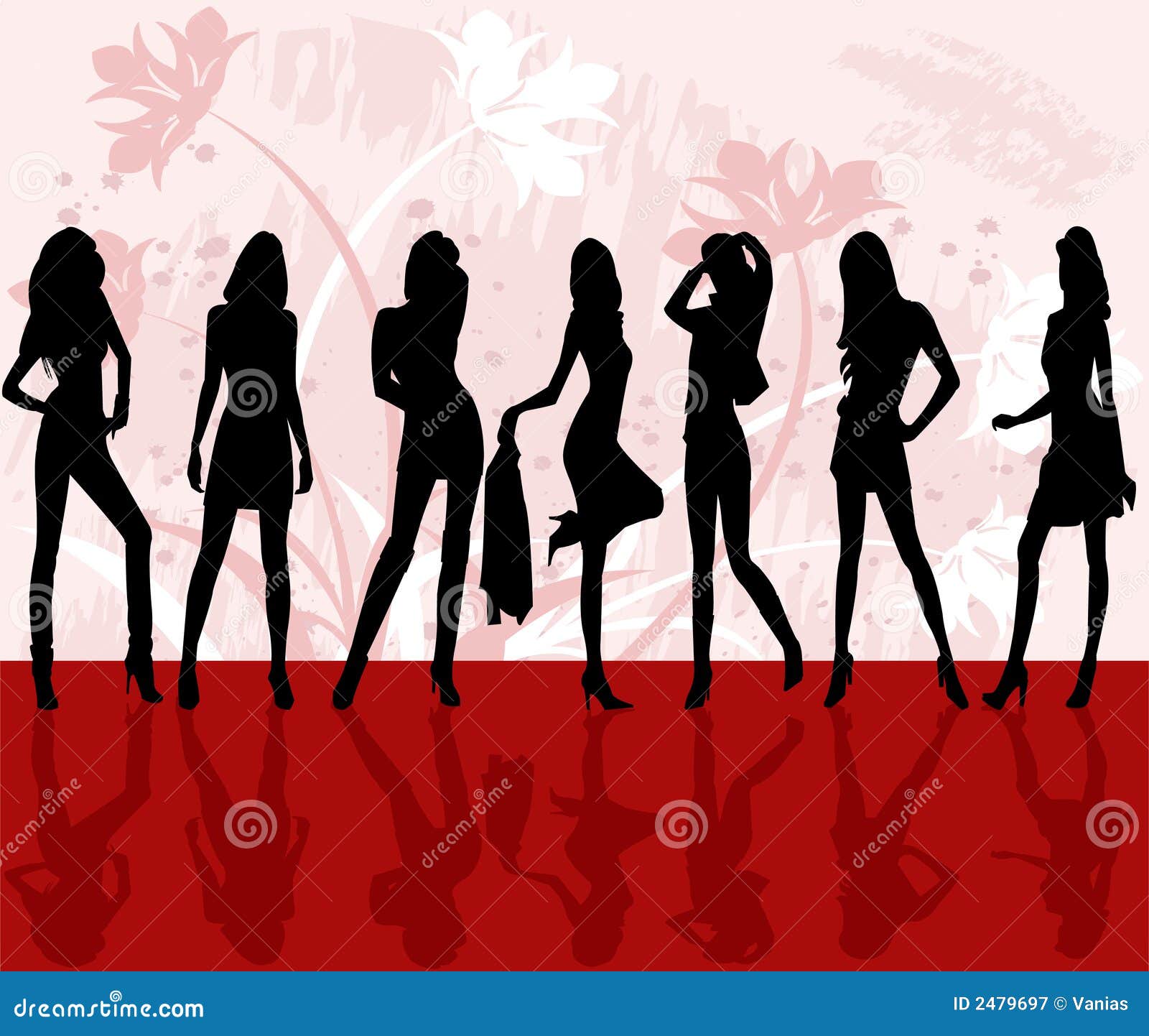 Fashion girls - vector stock vector. Illustration of drawing - 2479697