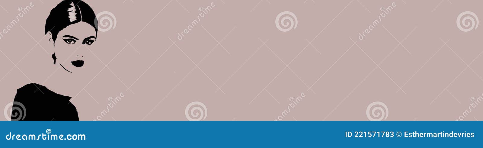 Fashion Header Banner Woman Colored Stock Illustration - Illustration ...