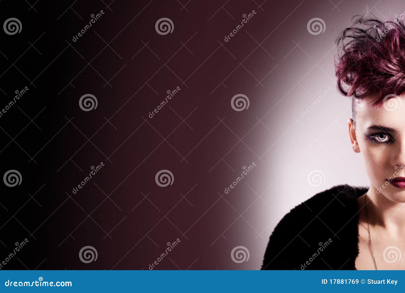 Fashion Headshot with Gradient Copyspace Stock Image - Image of ...