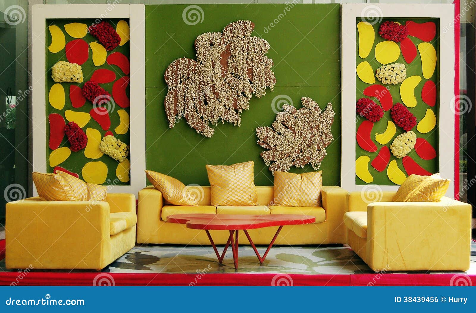 Fashion Interior with Colorful Wall Stock Photo - Image of light, house ...