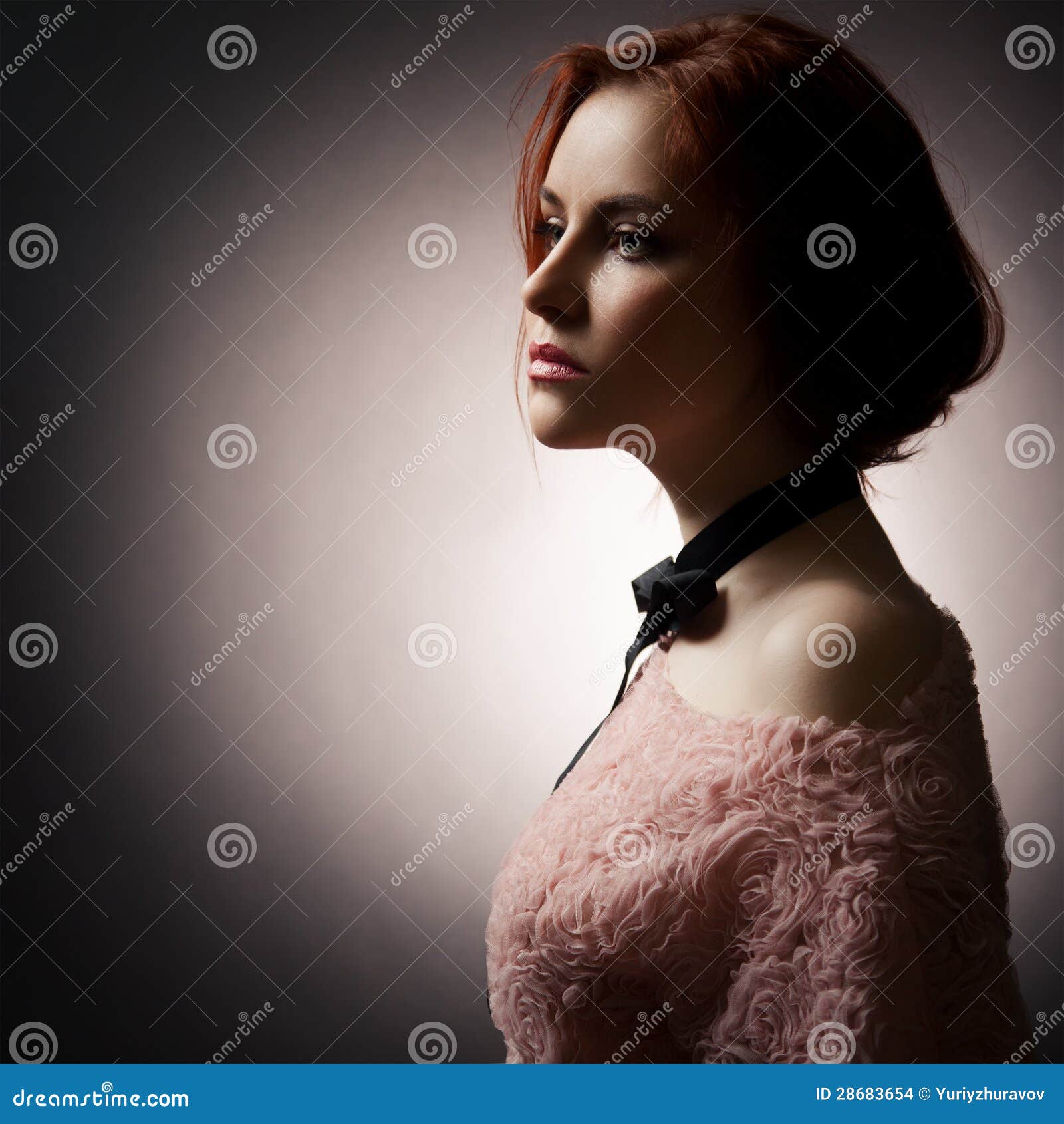 Fashion Lady on Dark Background Stock Photo - Image of decor, hairstyle ...