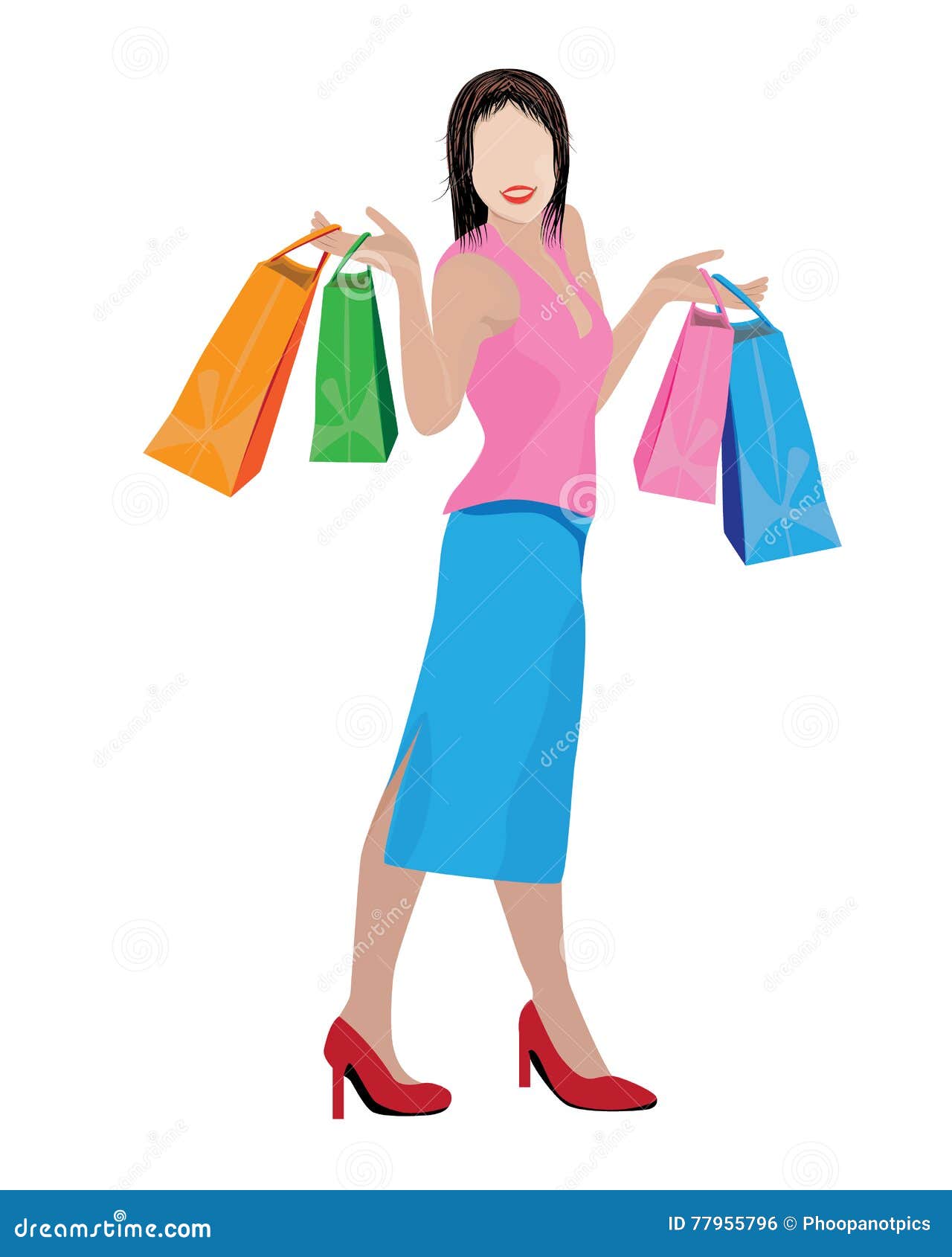 Fashion lady shape stock vector. Illustration of gifts - 77955796