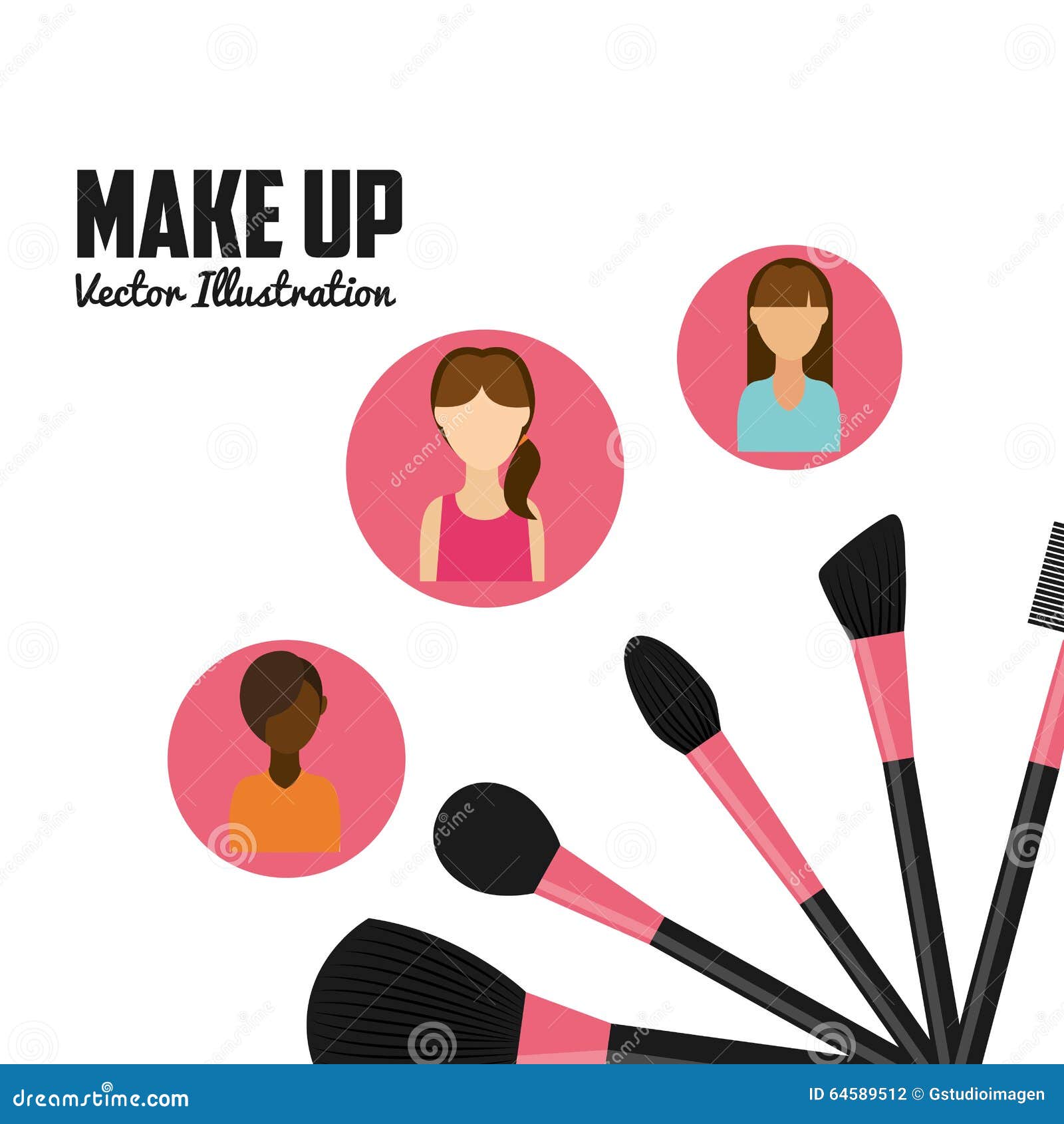 Fashion make up design stock illustration. Illustration of makeup ...