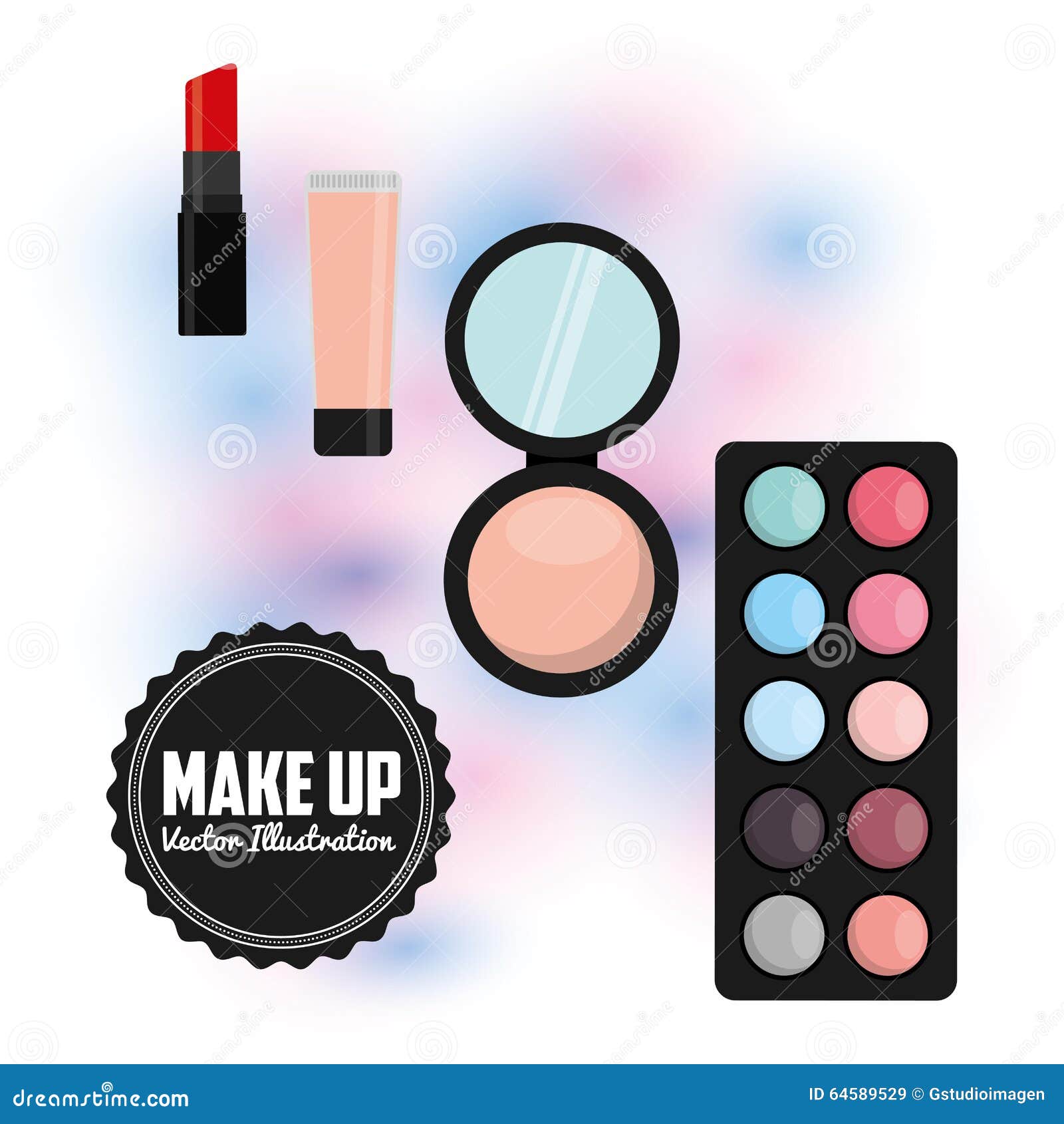 Fashion make up design stock illustration. Illustration of style - 64589529