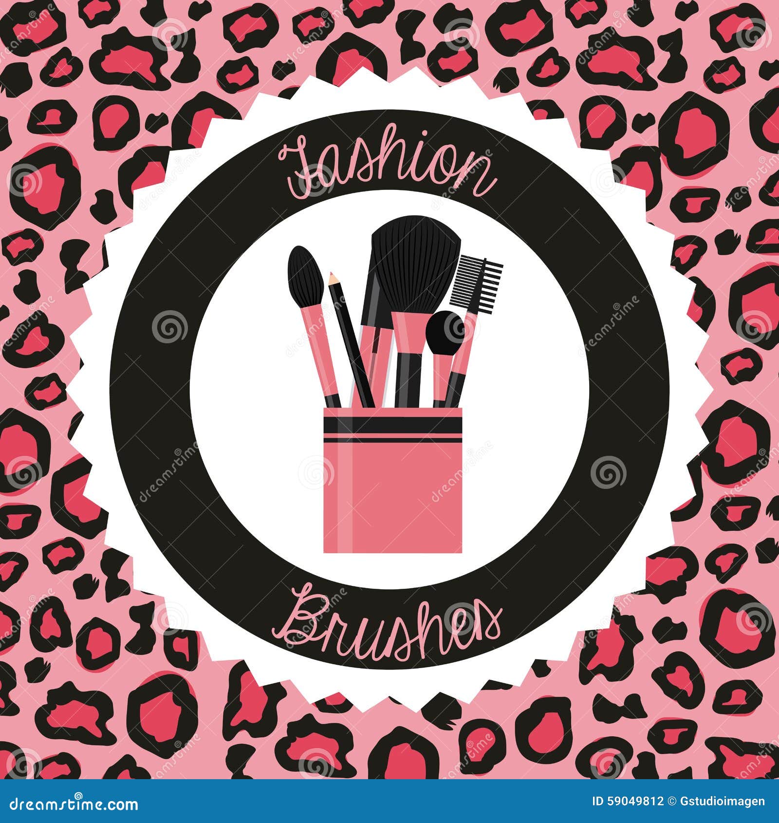 Fashion make up stock vector. Illustration of cosmetic - 59049812