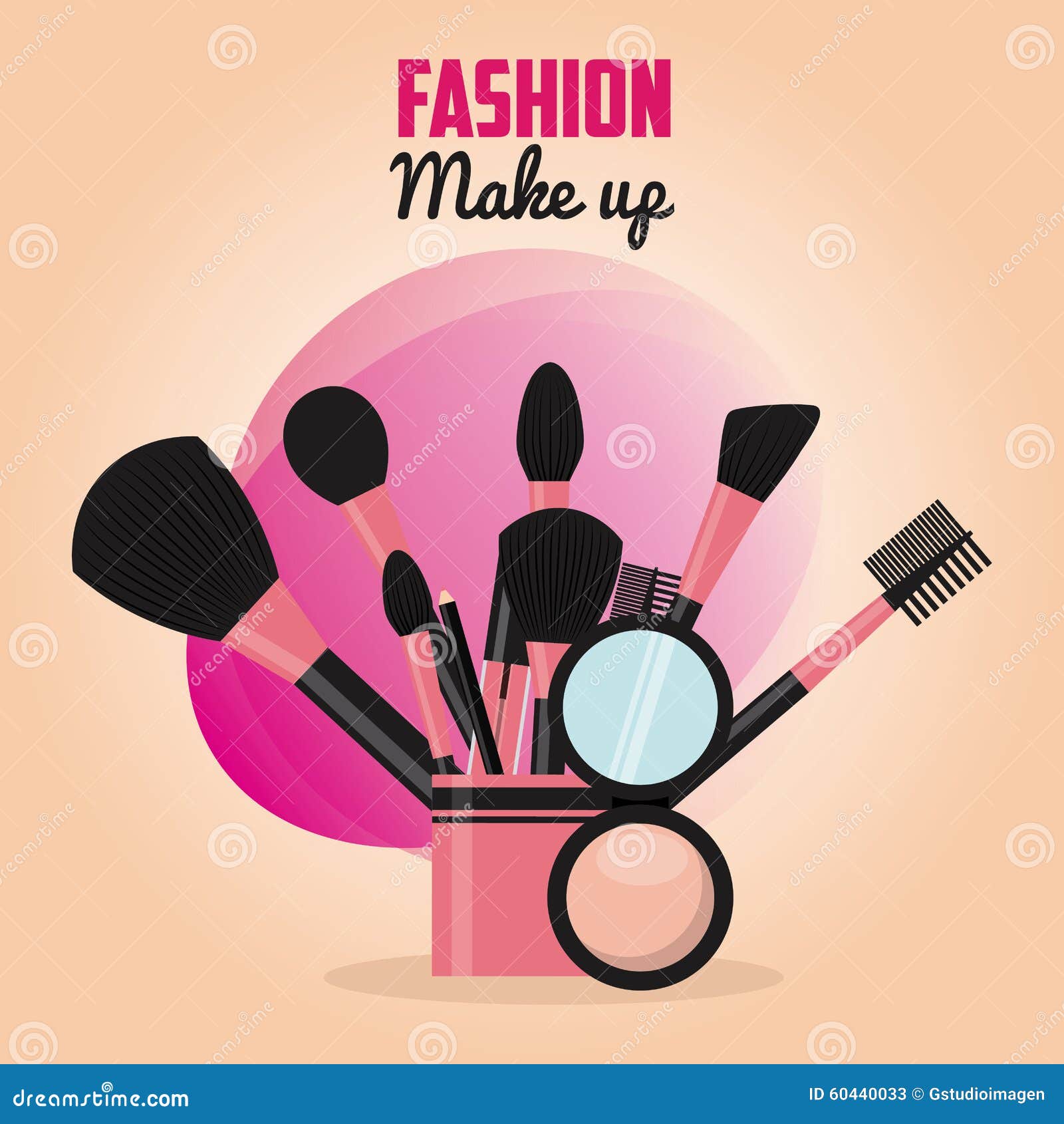 Fashion make up stock vector. Illustration of face, beauty - 60440033