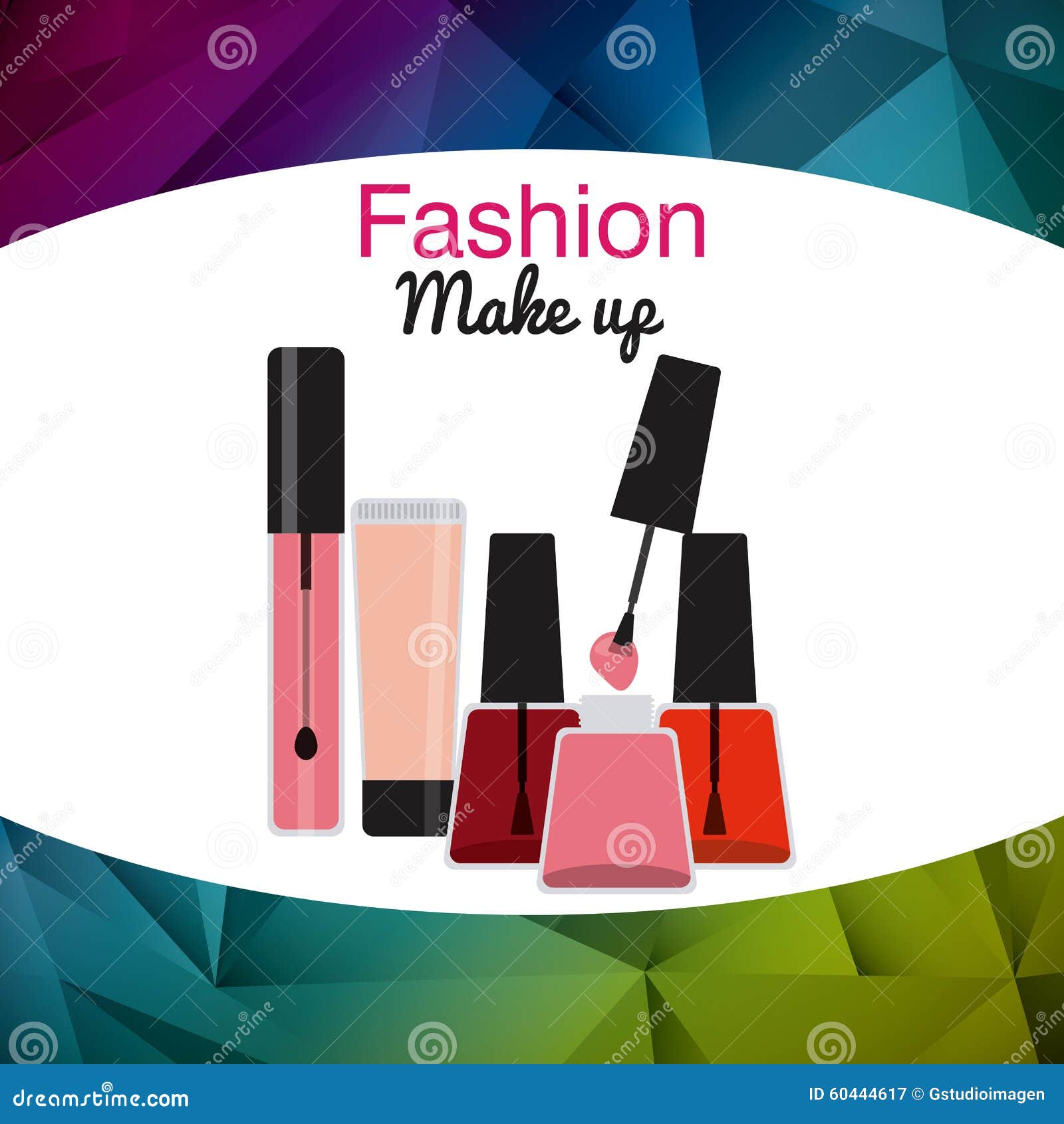 Fashion make up stock vector. Illustration of care, design - 60444617