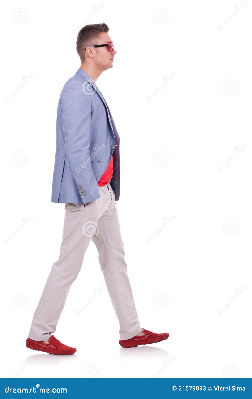 Fashion Man Walking Forward Stock Image - Image of attractive, portrait ...
