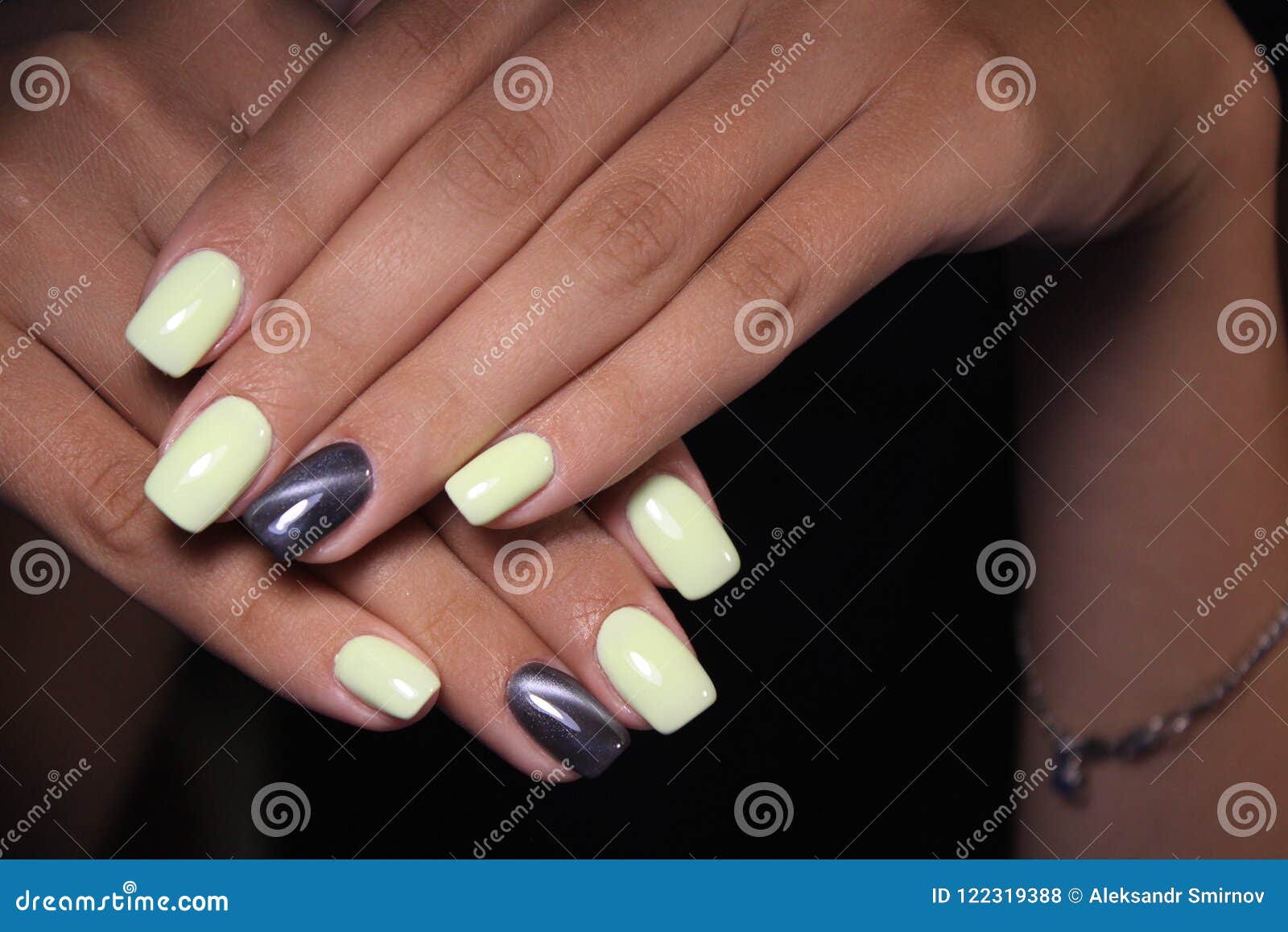 Fashion Manicure with a Design Stock Photo - Image of style, female ...