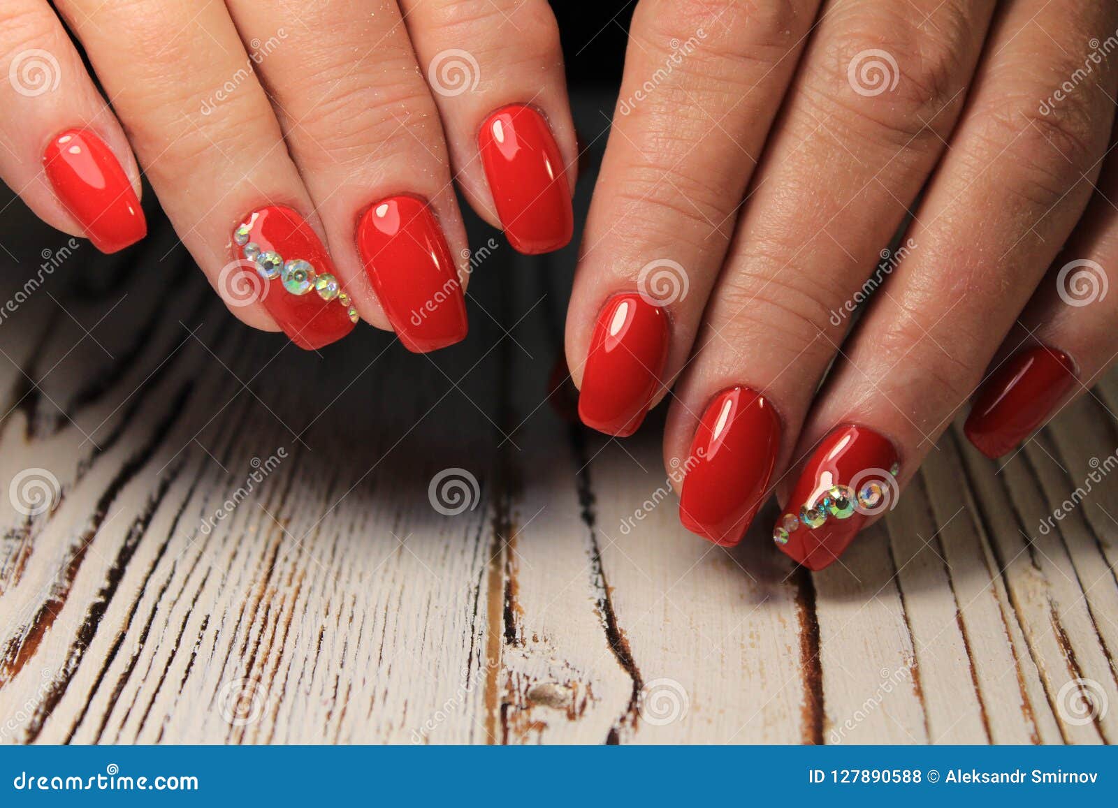 Fashion Manicure Design on a Beautiful Texture Stock Photo - Image of ...