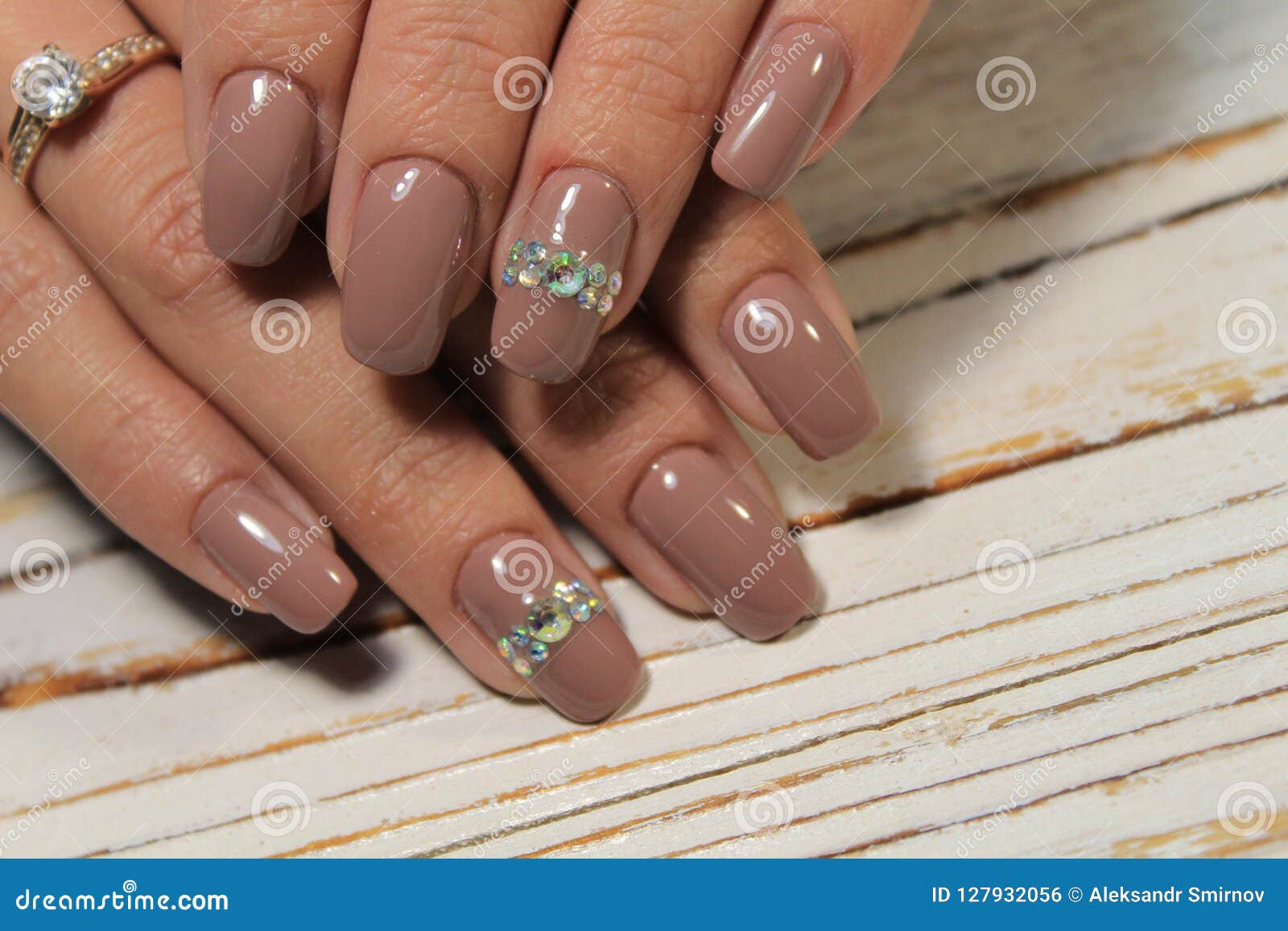 Fashion Manicure Design on a Beautiful Texture Stock Photo - Image of ...
