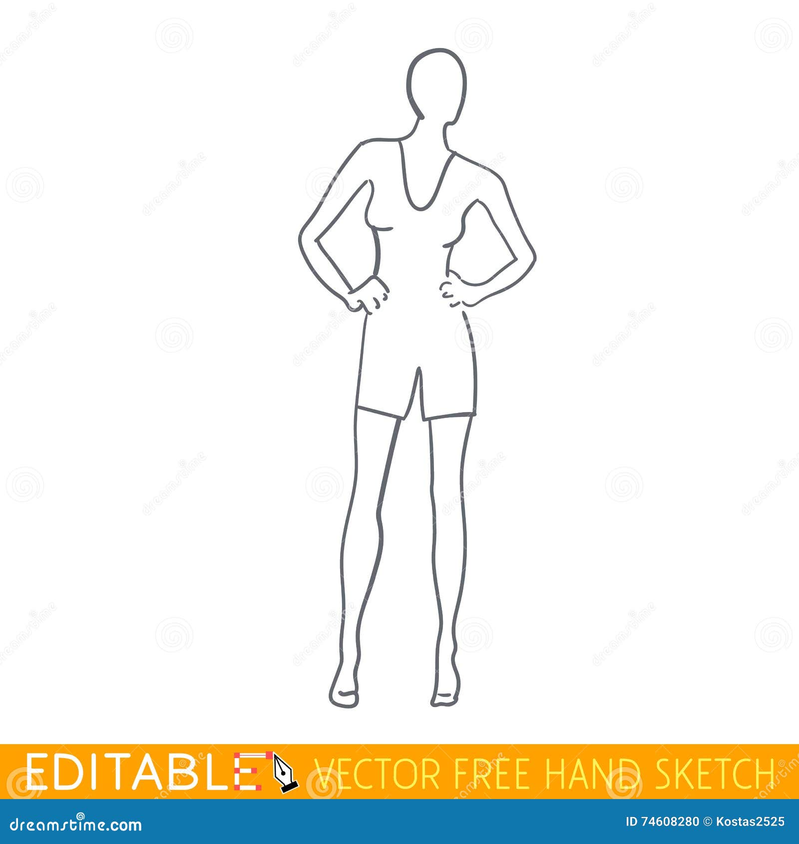 Fashion Mannequin Icon. Editable Vector Graphic in Linear Style Stock ...