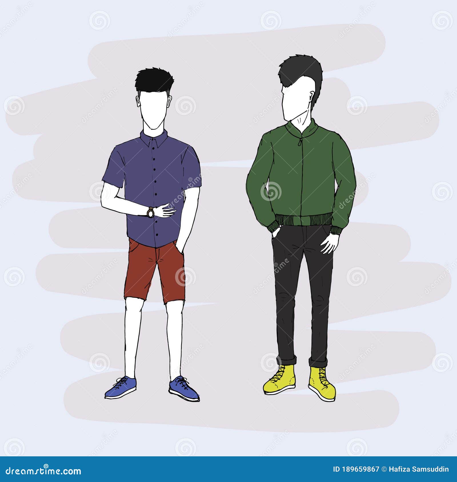 Fashion Men. Vector Illustration Decorative Design Stock Vector ...