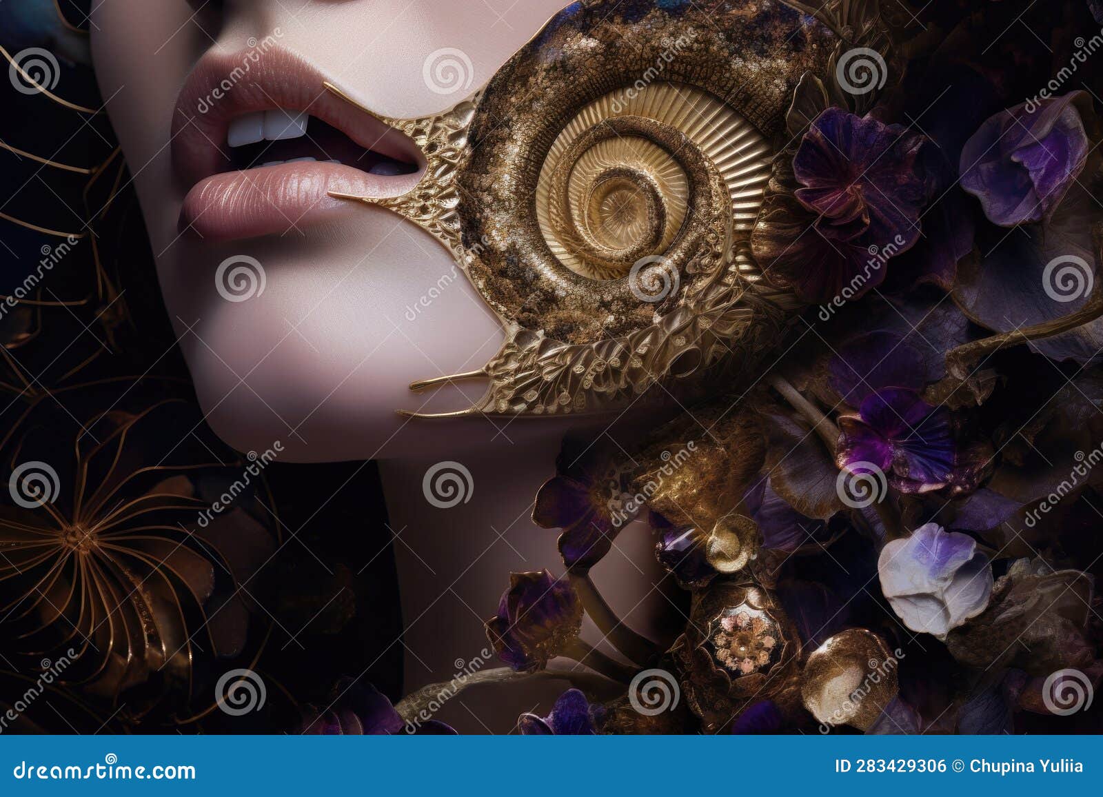 Fashion Model Accessories Close Up. AI Generated Stock Illustration ...
