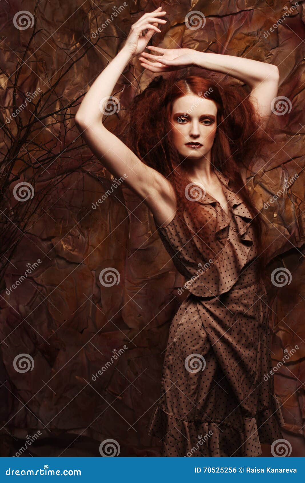 Fashion Model in Art Decoration Stock Photo - Image of gorgeous ...