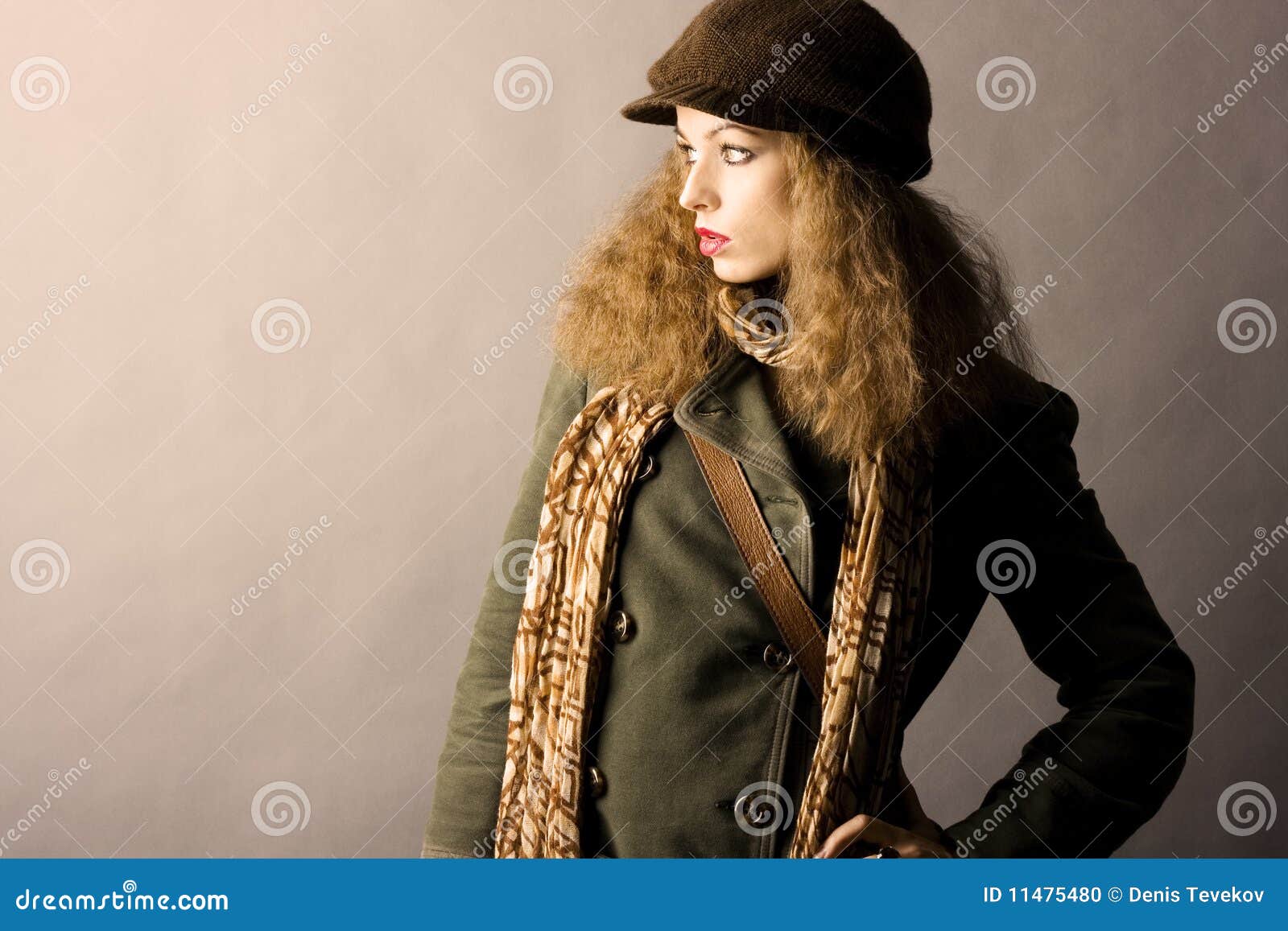 Fashion Model in Autumn/winter Clothes Stock Photo - Image of fashion ...