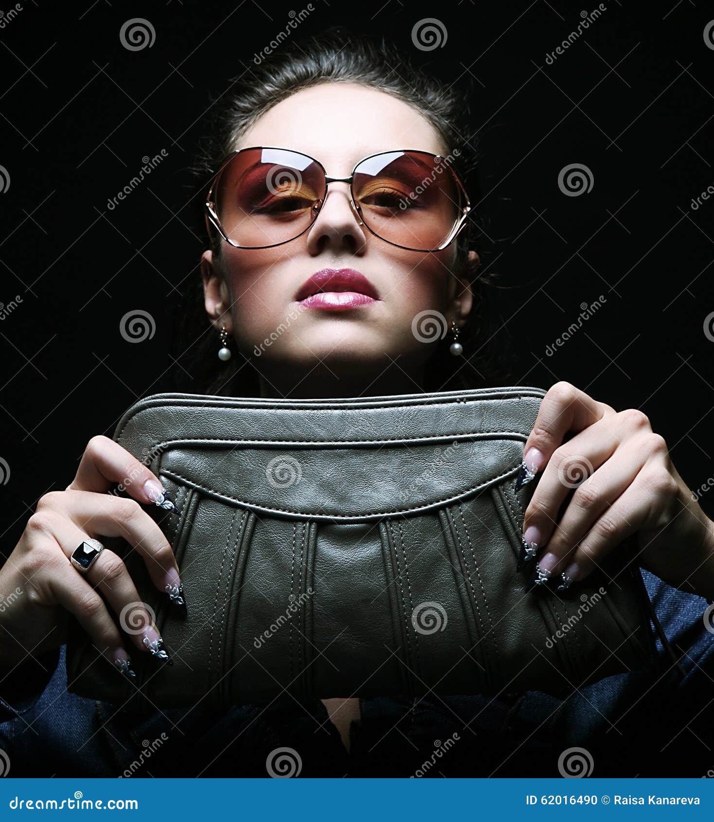 Fashion model with a bag stock photo. Image of camera - 62016490