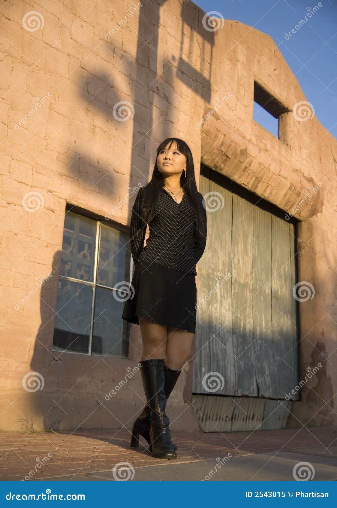 Fashion Model in boots. stock image. Image of sultry, town - 2543015