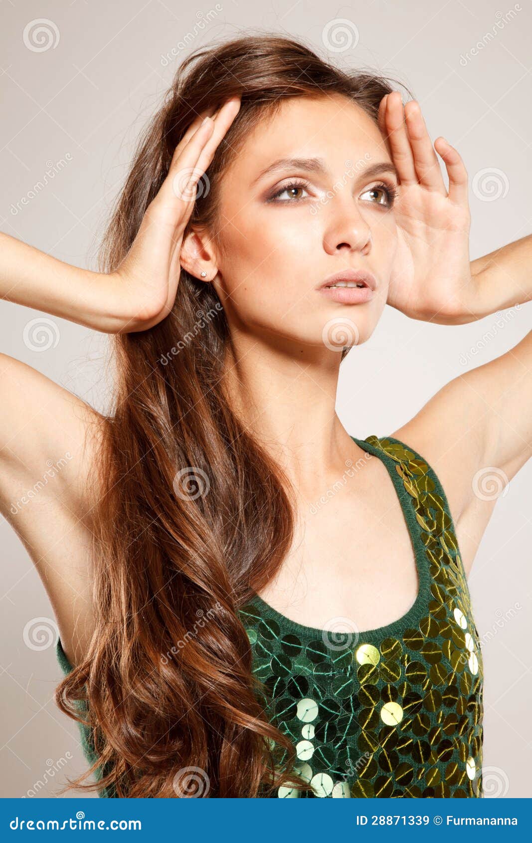 Fashion model close-up stock image. Image of portrait - 28871339