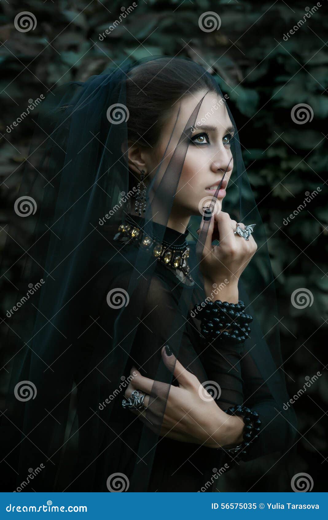 Fashion Model Dressed In Gothic Style. Vamp. Royalty-Free Stock Photo ...