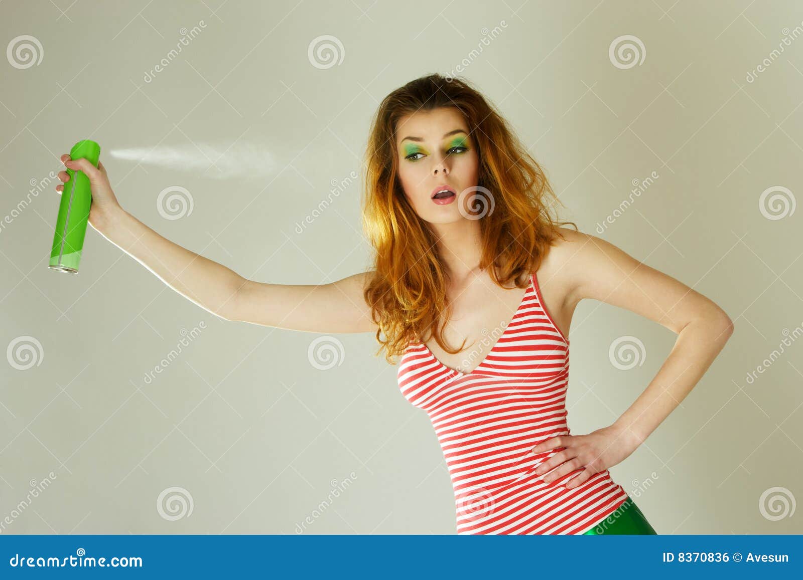 Fashion Model with Hair Spray Stock Photo - Image of people, fashion ...