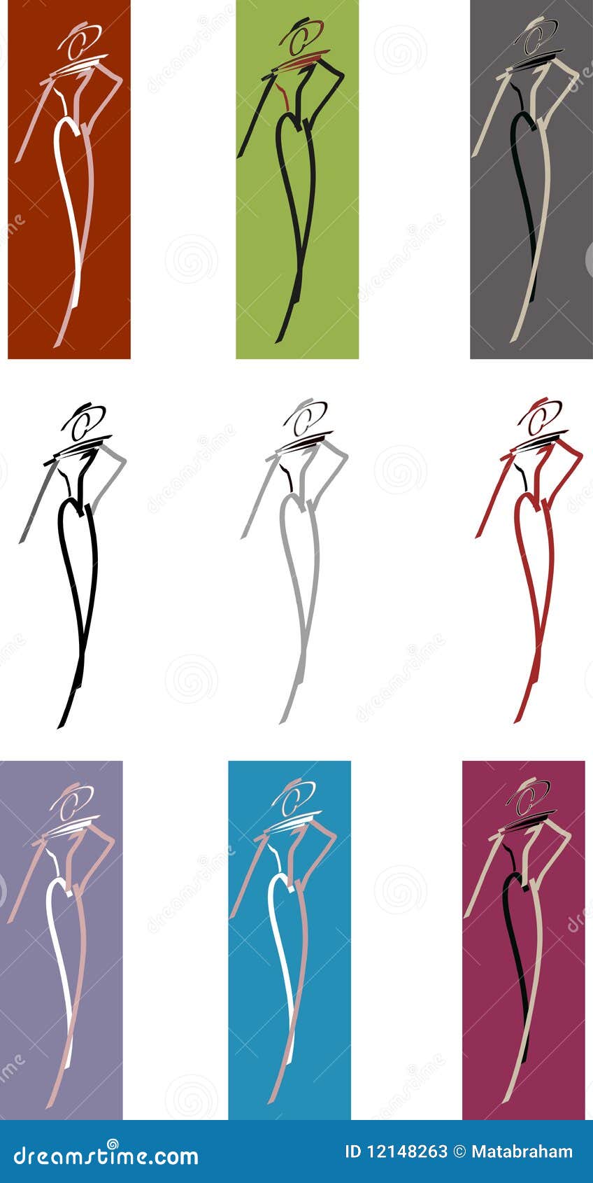 Fashion Model Icon stock illustration. Illustration of wear - 12148263