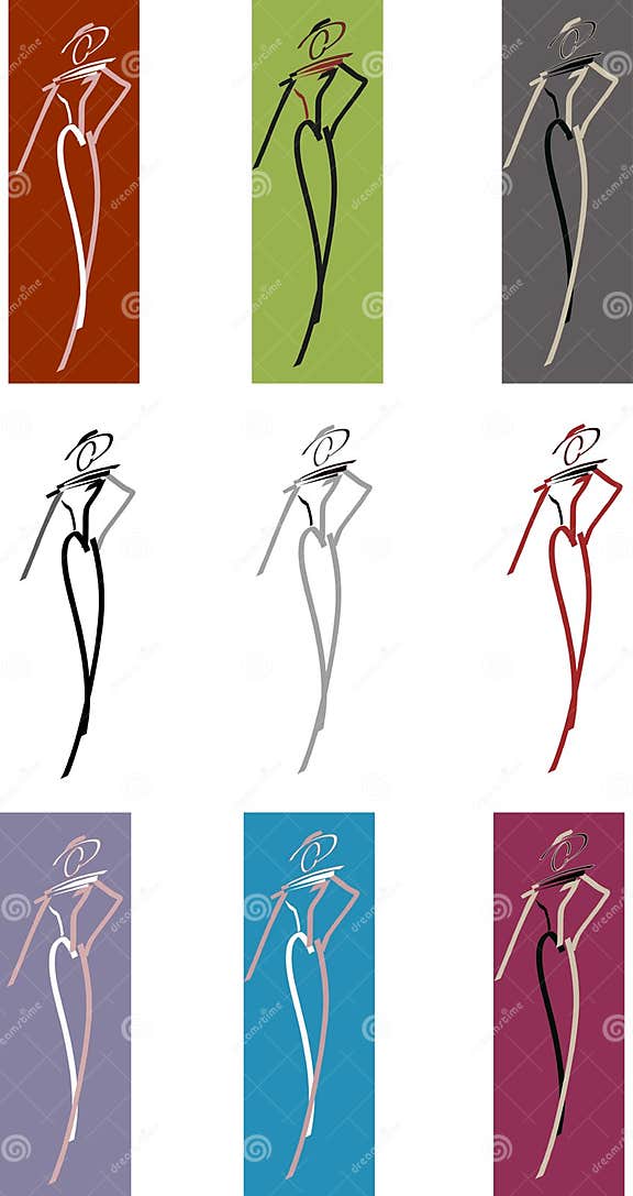 Fashion Model Icon stock illustration. Illustration of wear - 12148263