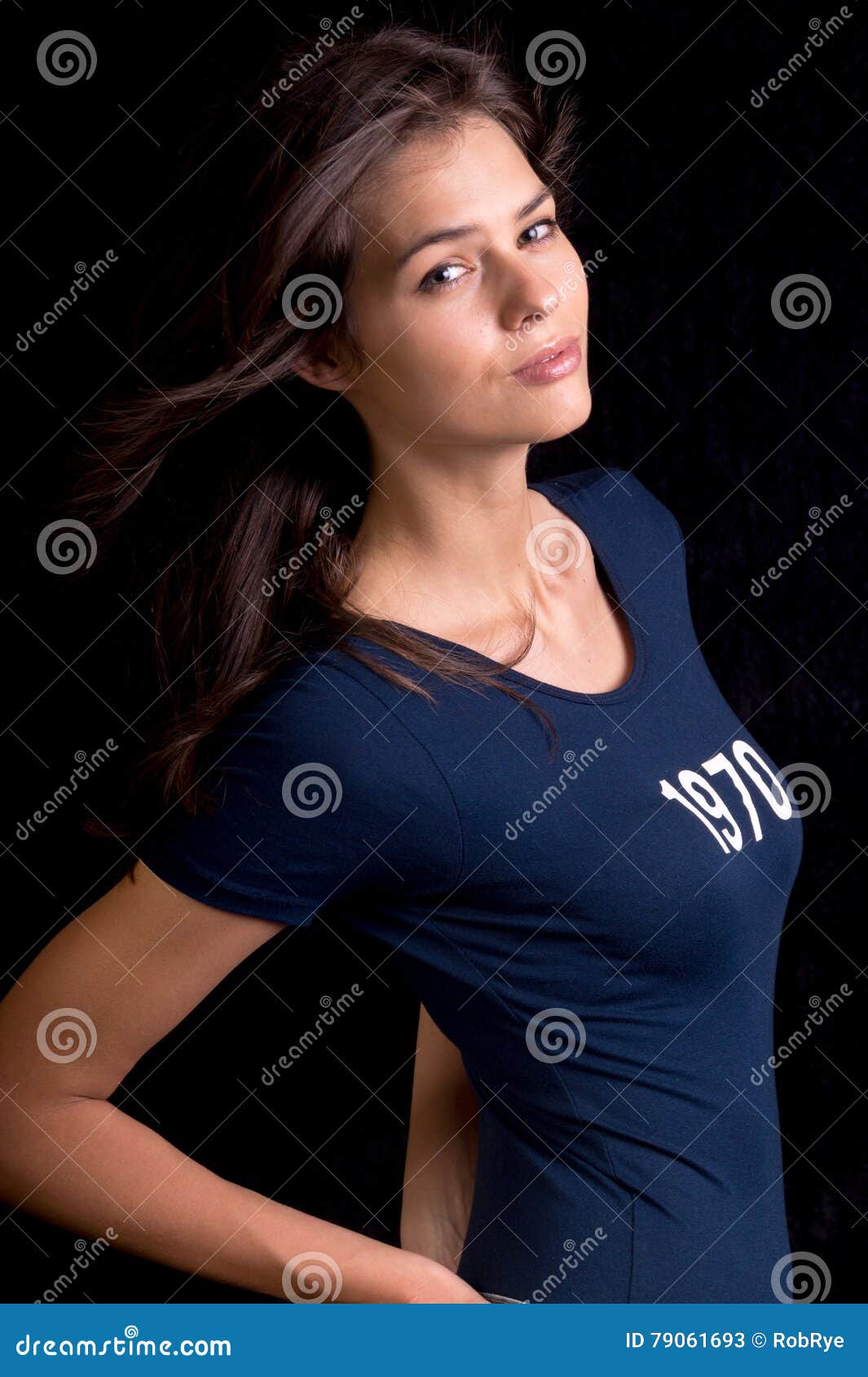 Fashion Model Isolated on Black Stock Image - Image of studio, lady ...