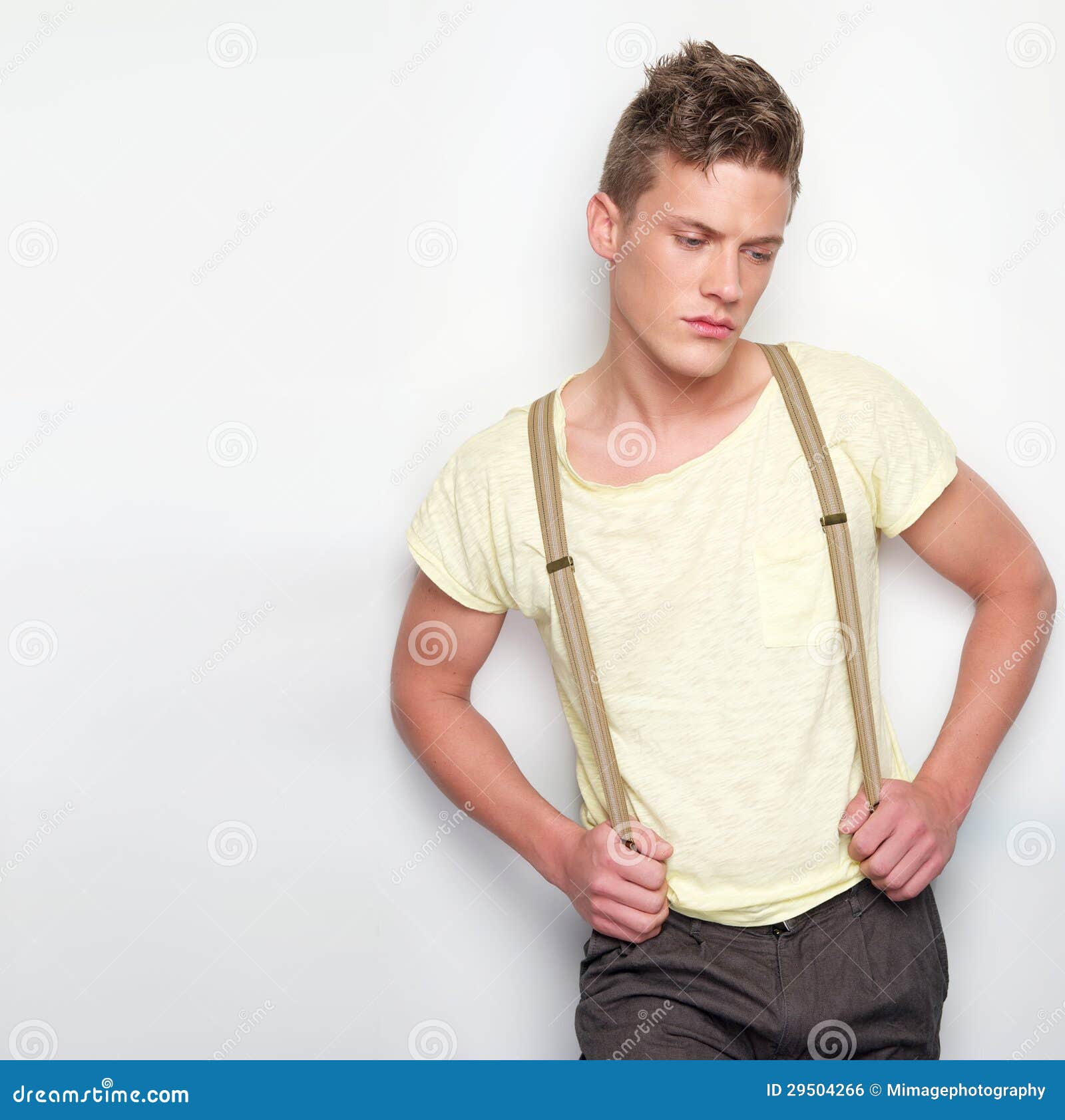 Fashion Model Leaning Against Wall Stock Photo - Image of lifestyle ...