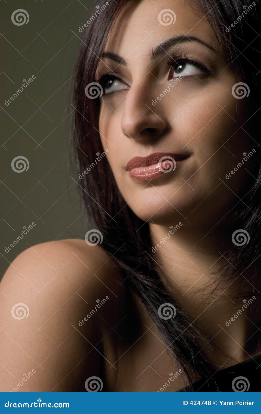 Fashion model looking up stock photo. Image of european - 424748