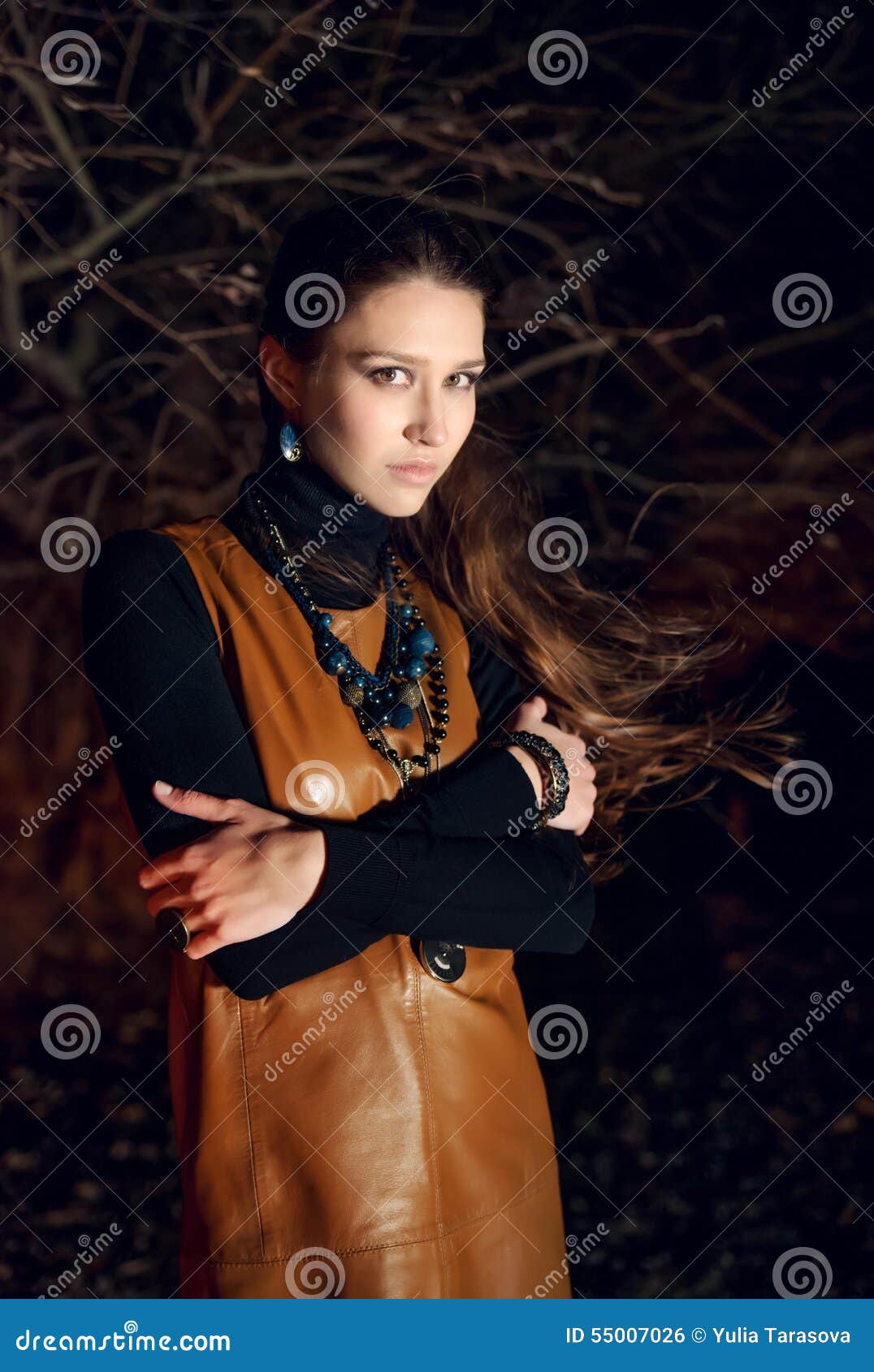 Fashion model in night. stock photo. Image of makeup - 55007026