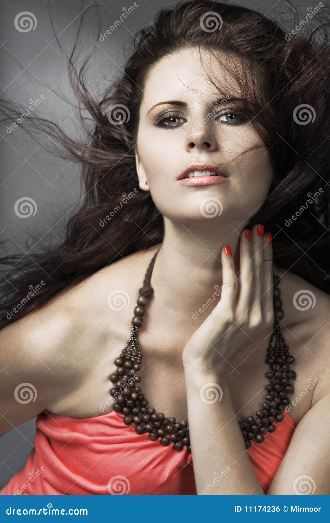 Fashion Model in Pink Dress. Stock Photo - Image of person, gorgeous ...