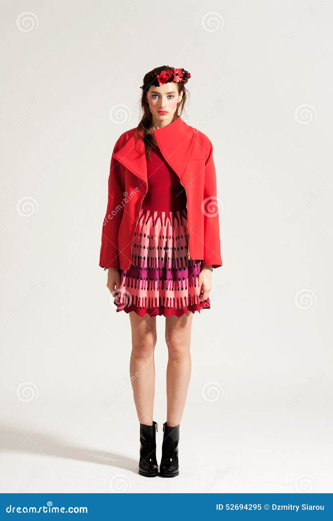 Fashion Model Pose on Light Background Stock Image - Image of lovely ...