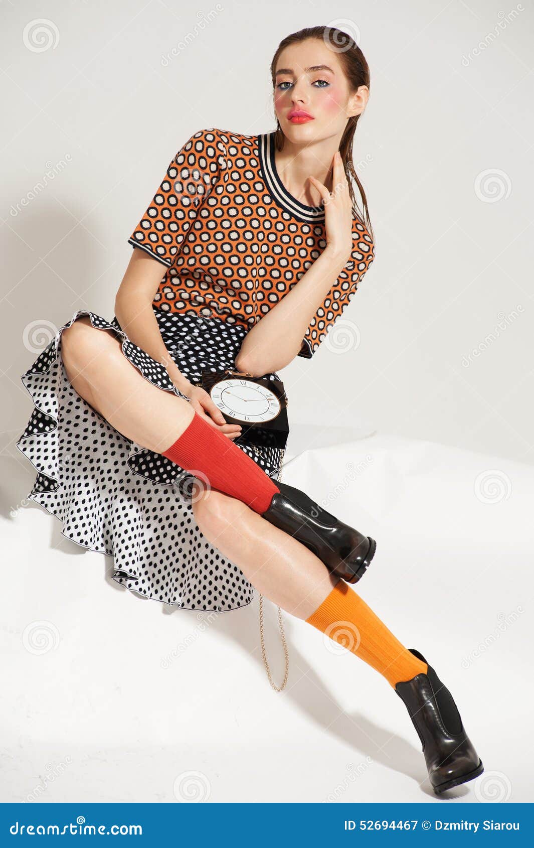 Fashion Model Pose on Light Background Stock Image - Image of classy ...