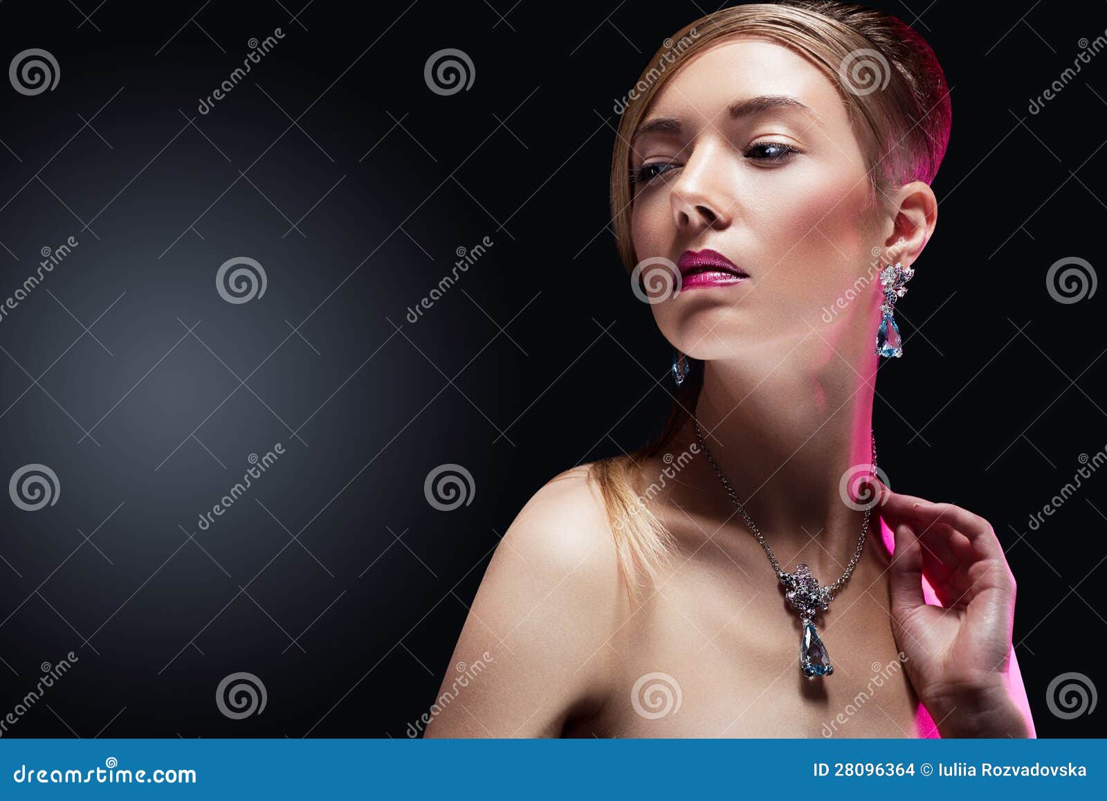 Fashion Model Posing in Exclusive Jewelry Stock Photo - Image of ...