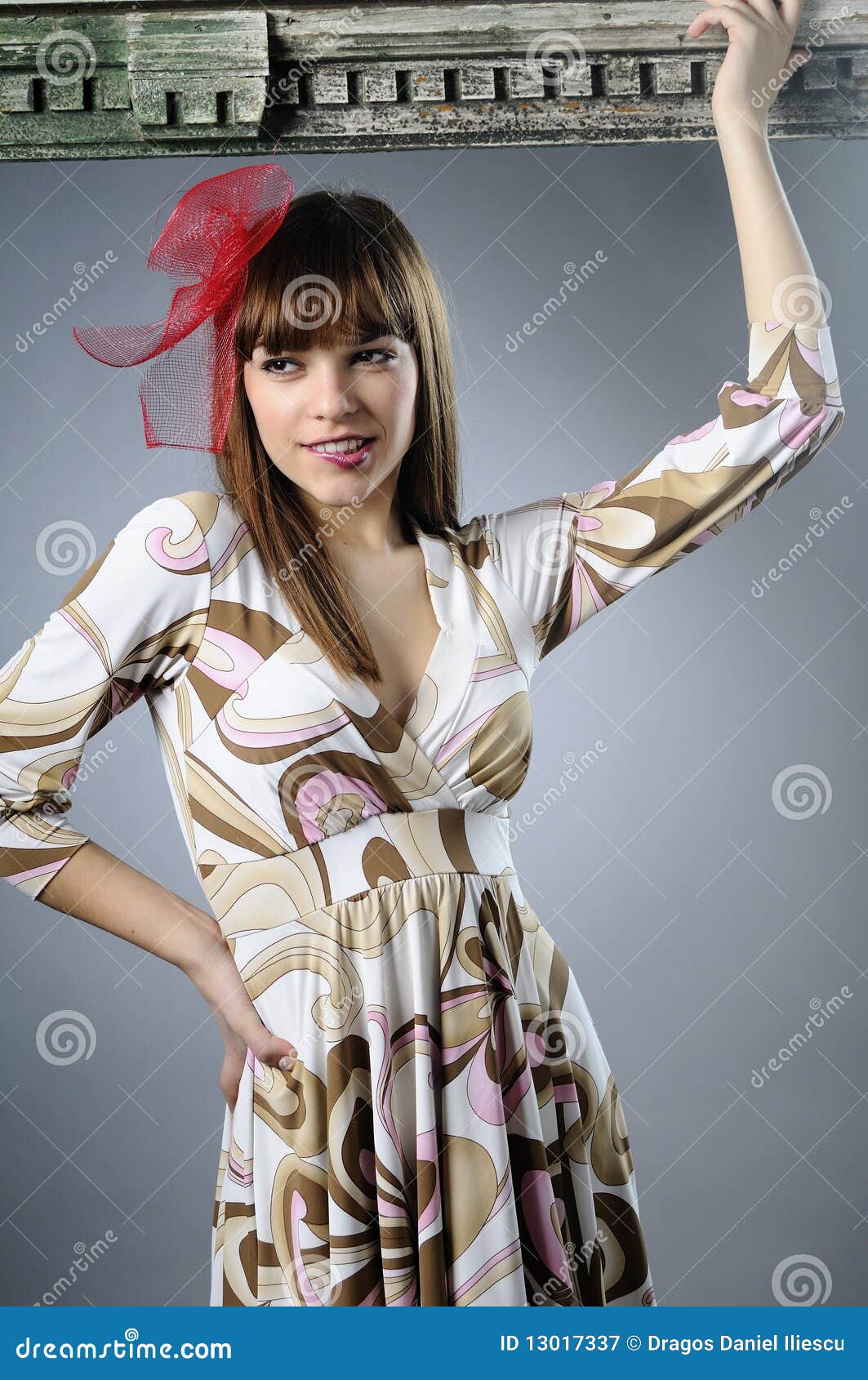 Fashion Model Posing with Red Accessory Stock Image - Image of love ...