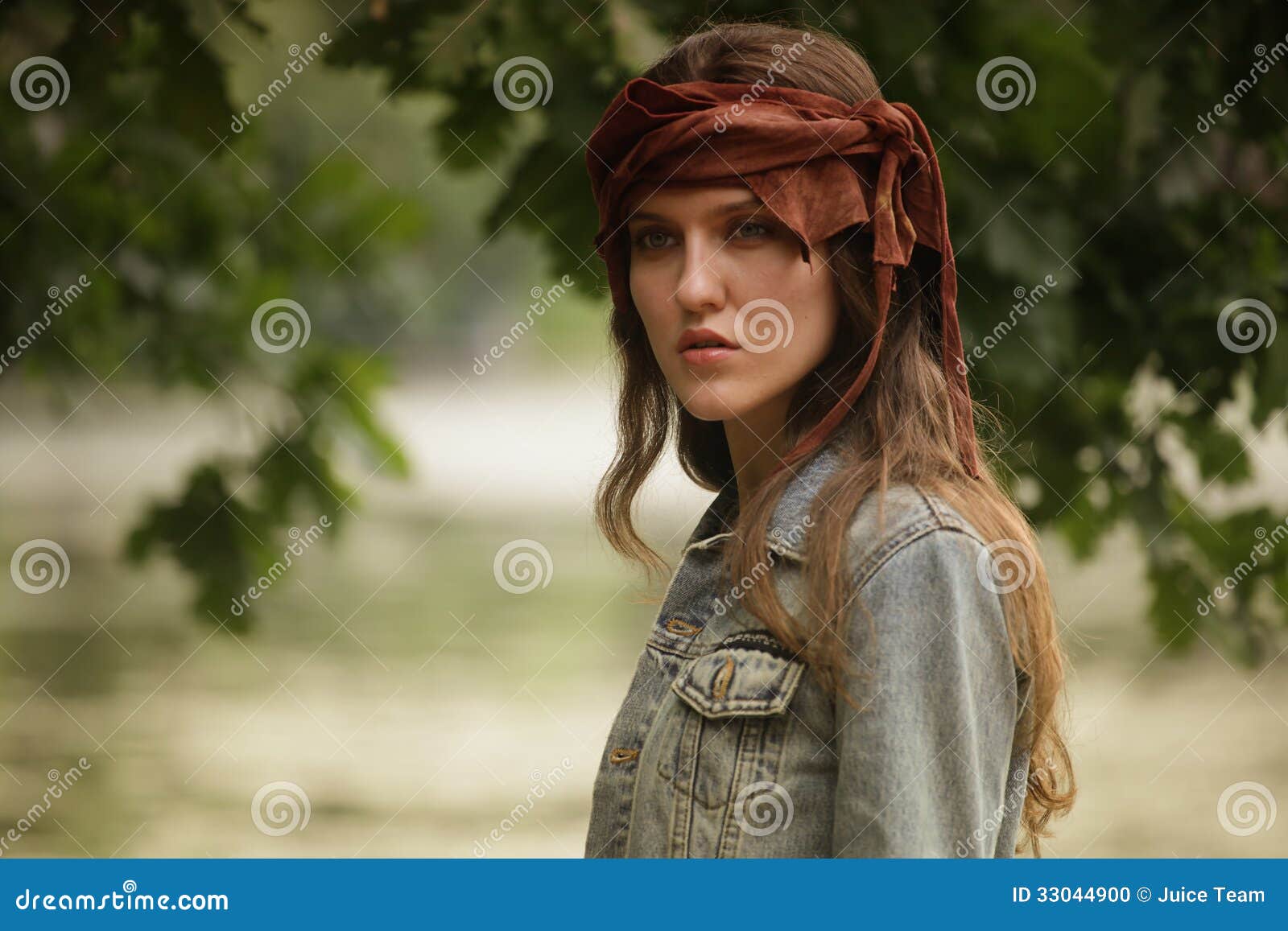 Fashion Model Posing in Summer Park Stock Photo - Image of outdoors ...