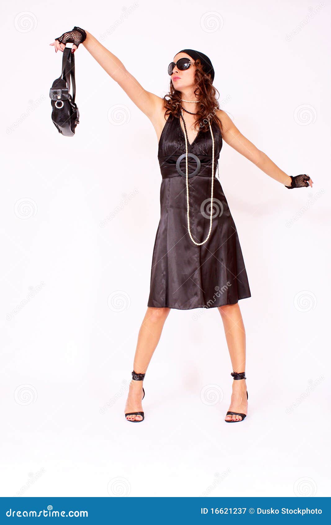 Fashion model with purse stock image. Image of girl, attractive - 16621237