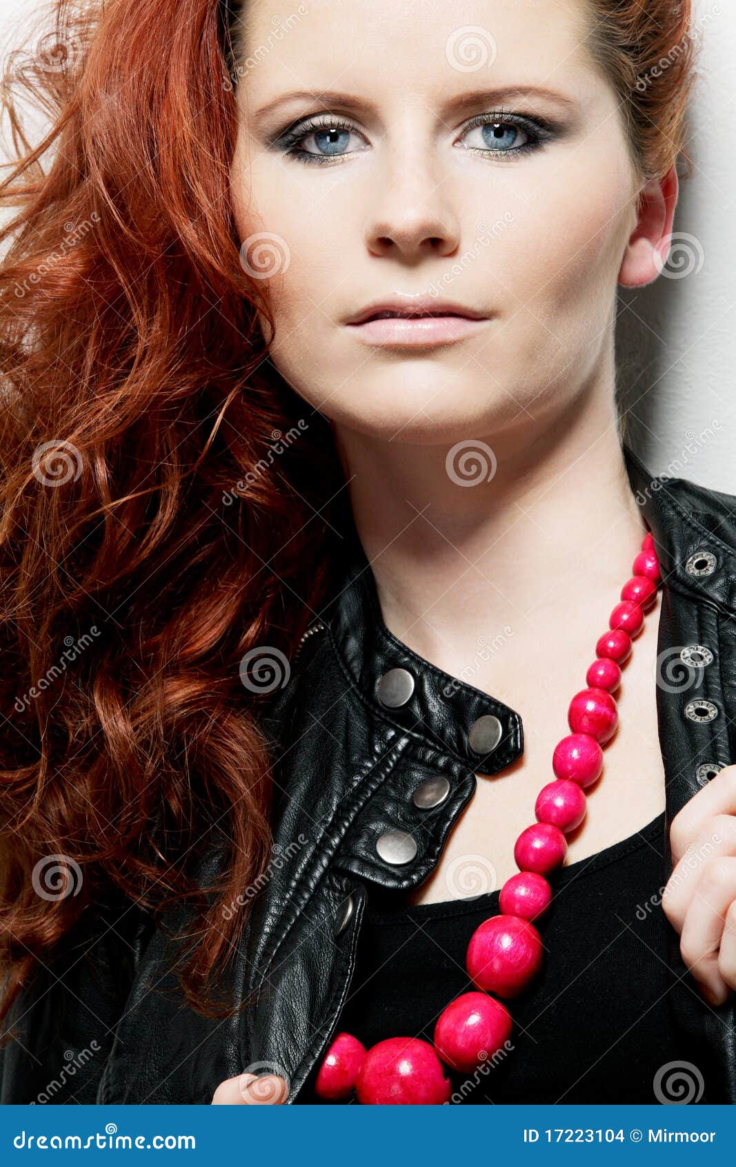 Fashion Model with Red Hair. Stock Photo - Image of makeup, long: 17223104